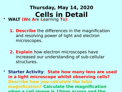 Cells in Detail PPT - GCSE Biology | Teaching Resources
