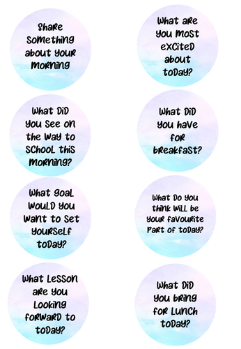 Morning & Afternoon questions | Teaching Resources