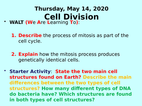 Cell Division PPT - GCSE Biology | Teaching Resources