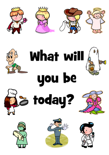 Dressing up A4 poster | Teaching Resources