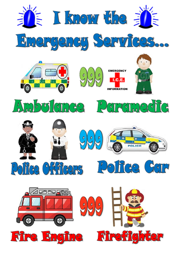 Emergency Services A4 Poster | Teaching Resources