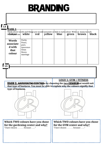 Home learning Distance learning Art - Character / Logo Design and ...