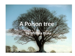 A Poison Tree by William Blake | Teaching Resources