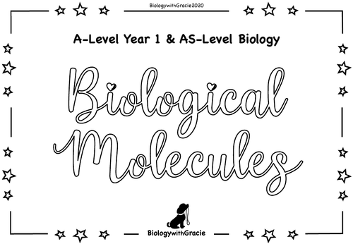 A-Level Year 1 & AS- Level Biology Biological Molecules Revision ...