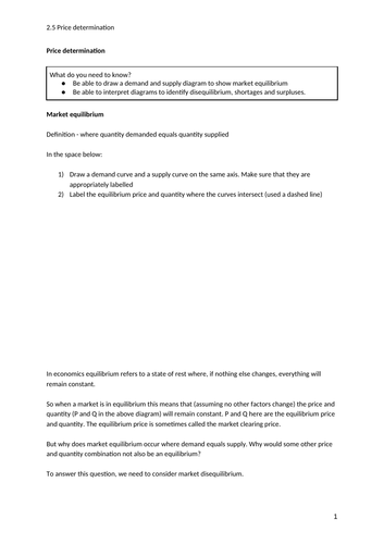 Igcse Economics Unit 2 Allocation Of Resources Teaching Resources