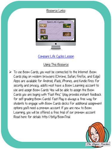 Comparing Life Cycles - Boom Cards Digital Lesson | Teaching Resources