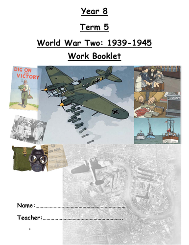 Home Learning Booklet -World War Two - Key Stage Three | Teaching Resources