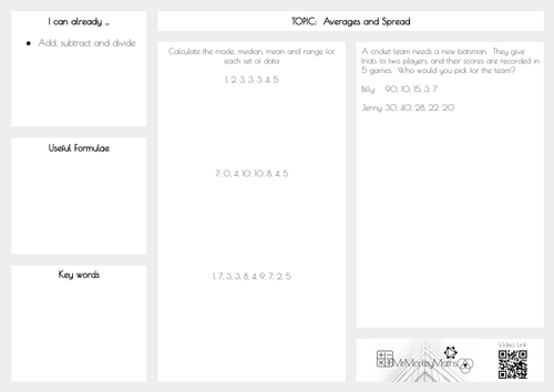 Averages and Spread (Mean, Mode, Median and Range) | Teaching Resources Averages and Spread (Mean, Mode, Median and Range) | Teaching Resources