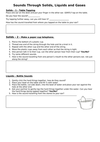 BEST Sound and Light Lesson 2- Sound through Solids, Liquids & Gases ...