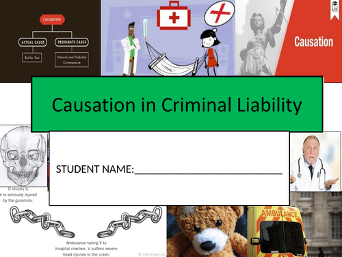 Causation in Criminal Liability -LAW-Lesson and Activities | Teaching ...