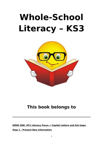 Whole-School Literacy Booklet and PowerPoint (KS3) | Teaching Resources