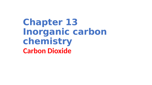 IGCSE Chemistry Chapter 13 Inorganic carbon chemistry | Teaching Resources