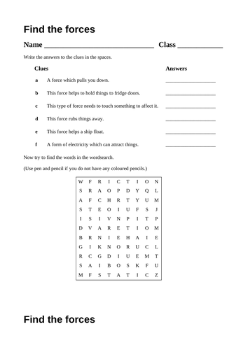 BEST Forces Lesson 1 - Introduction to Forces | Teaching Resources