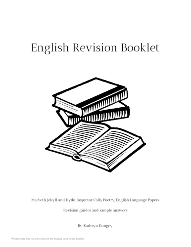 AQA English full revision booklet | Teaching Resources