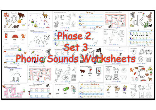 Phase 2 Set 3 Phonic Sounds Worksheets | Teaching Resources