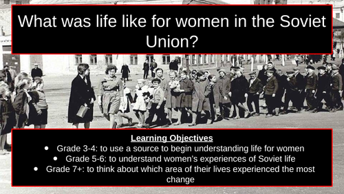 Life for women in the Soviet Union lesson | Teaching Resources