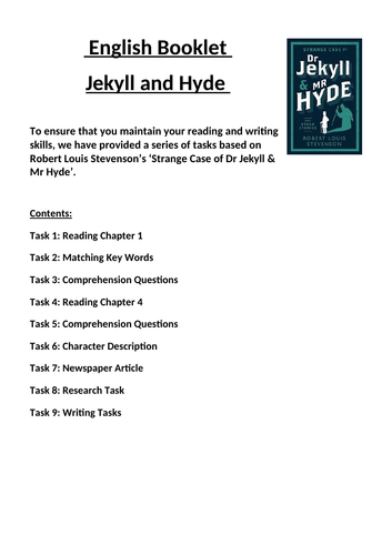 Jekyll and Hyde- Booklet | Teaching Resources