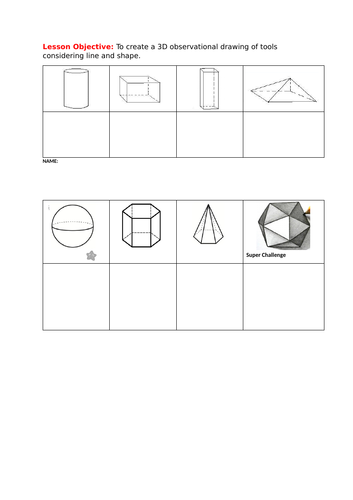 Shapes in Art exercise | Teaching Resources