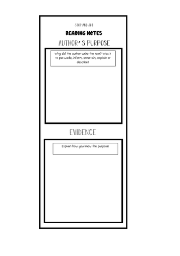 Stop and Jot bookmarks bundle | Teaching Resources