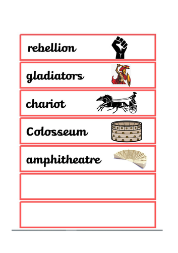 KS2 Romans Topic Vocabulary | Teaching Resources