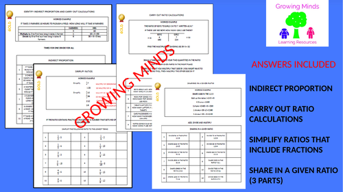 Ratio and Proportion Differentiated Worksheets | Teaching Resources