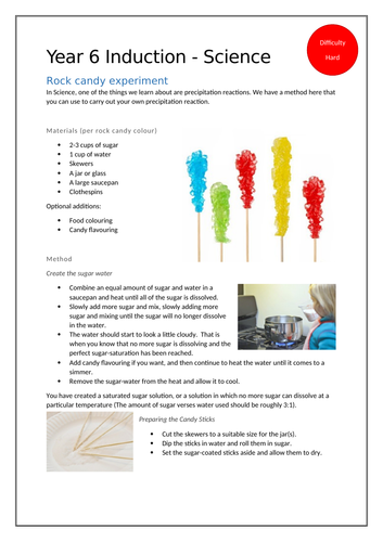 Science at Home - Rock Candy | Teaching Resources