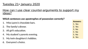 KS3 Writing to Argue (8 lessons for FREE) | Teaching Resources