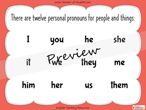 Personal Pronouns - KS2 | Teaching Resources