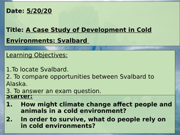 AQA GCSE Cold Environments SOW | Teaching Resources