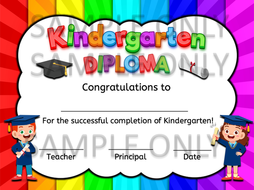KINDERGARTEN GRADUATION CERTIFICATES AND DIPLOMAS|Preschool | TK ...