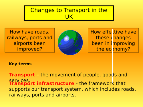 UK Transport Improvements | Teaching Resources