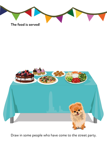 ‘Pom Pom At The Street Party’ A Fun Writing And Drawing Activity (4 ...