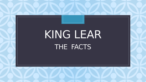 King Lear Context, Criticism and Sources | Teaching Resources