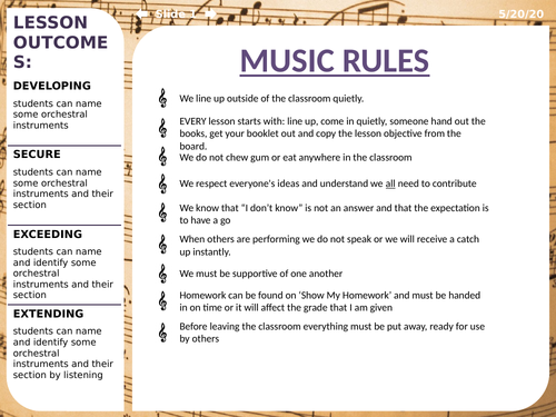 The Orchestra Scheme of Work | Teaching Resources