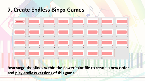 Music Rhythm Bingo 1 - 30 Bingo Cards - Audio Files – Endless PowerPoint Games | Teaching Resources