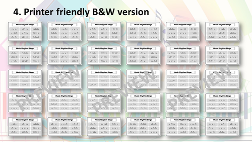 Music Rhythm Bingo 1 - 30 Bingo Cards - Audio Files – Endless PowerPoint Games | Teaching Resources