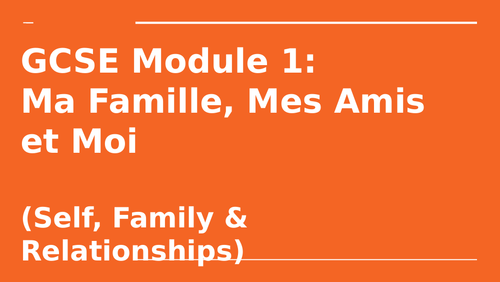 Ma Famille et Moi | Teaching Resources