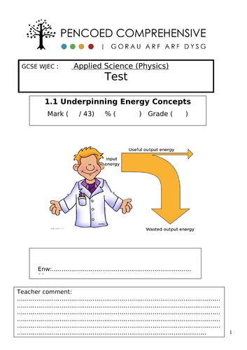 Underpinning Energy Concepts - WJEC Applied Science Single Award ...