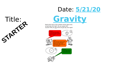 BEST Earth in Space Lesson 2 - Gravity | Teaching Resources