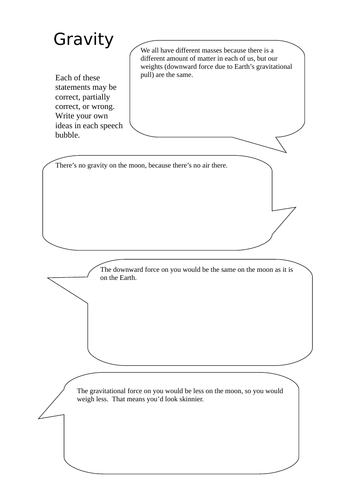 BEST Earth in Space Lesson 3 - Planetary Gravity | Teaching Resources