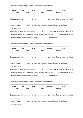 BEST Earth in Space Lesson 10 - Days | Teaching Resources