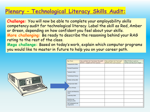 Employability Skills - Computer Literacy | Teaching Resources