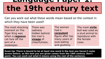 GCSE English Language Paper 1 - 19th Century Fiction | Teaching Resources