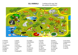 Italian animals /Gli animali in Italiano | Teaching Resources