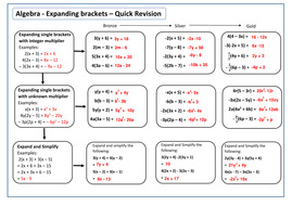 Expanding Single Brackets | Teaching Resources