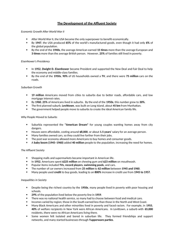 The 1950s American Dream | Teaching Resources