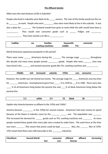 The 1950s American Dream | Teaching Resources