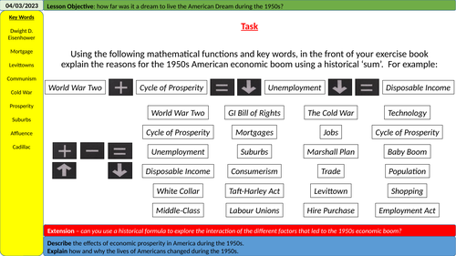 The 1950s American Dream | Teaching Resources
