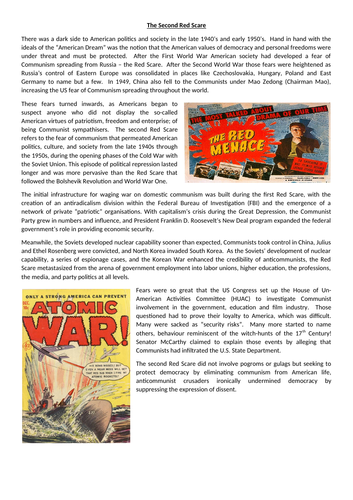 The Second Red Scare | Teaching Resources