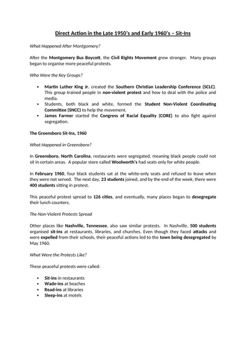 Greensboro Sit-In, 1960 | Teaching Resources